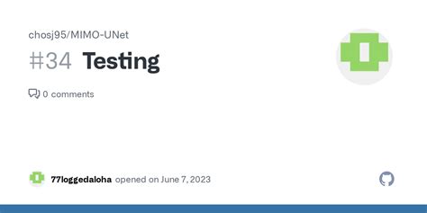 Testing · Issue 34 · Chosj95mimo Unet · Github