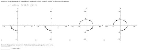Solved Sketch The Curve Represented By The Parametric