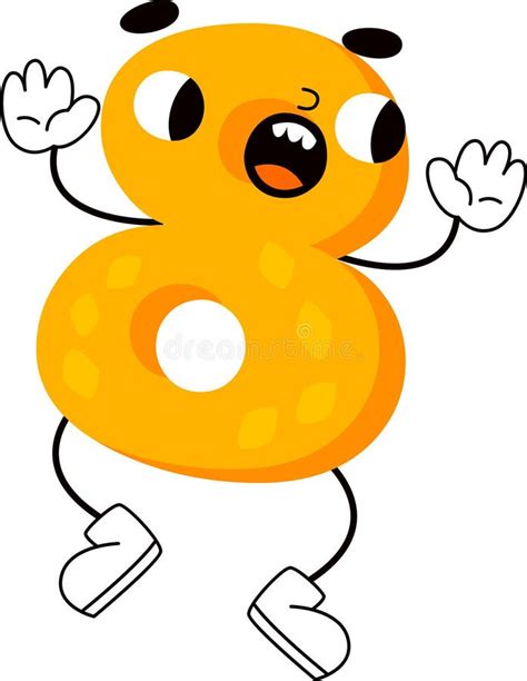 8 Digit Number Character Alphabet Stock Vector Illustration Of Icon Face 305922367