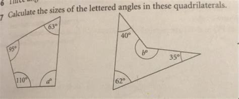 6 the 7 calculate the sizes of the lettered angles gauthmath