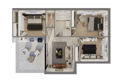 3d Floor Plan Rendering On Behance