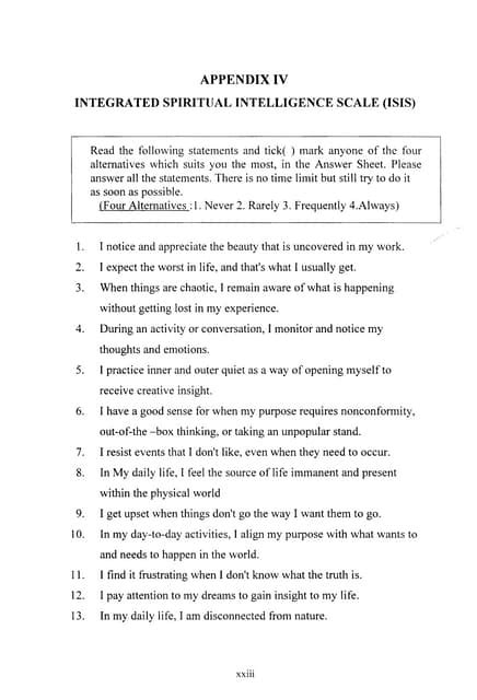 Integrated Spiritual Intelligence Scale Isis Pdf