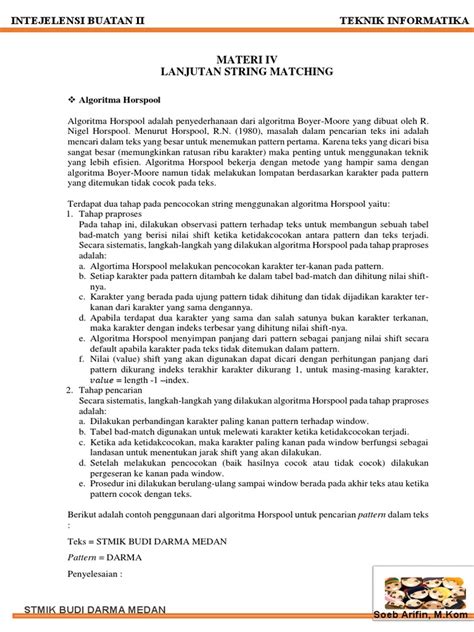 materi 5 string matching horspool pdf