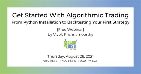 Swapna Tandel On Linkedin Algotrading Python Trading Quantinsti