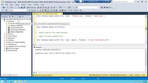 Renaming Database In Sql Server Youtube