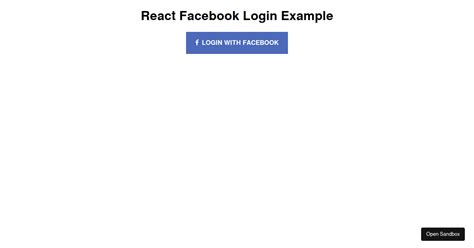 React Facebook Login Example Codesandbox