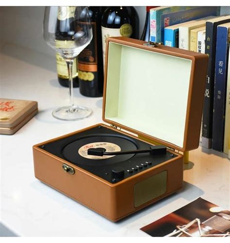 레트로 패션 Cd 뮤직박스 선물 무손실 재생기 휴대용 스테레오 플레이어 내장 스피커 블루투스 재생 Usb 티몬