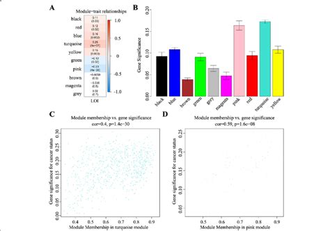 Correlation Analysis Of Module Trait Associations And Clinical