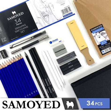 Jual Peralatan Gambar Sketsa Drawing Sketching Set Samoyed P34 Di