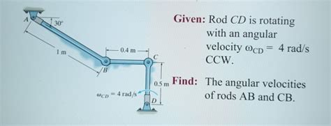 Solved Given Rod Cd Is Rotating With An Angular Velocity