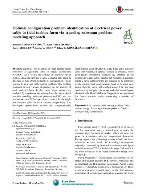 Pdf Optimal Configuration Problem Identification Of Electrical Power