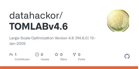 github datahackor tomlabv4 6 large scale optimization version 4 6