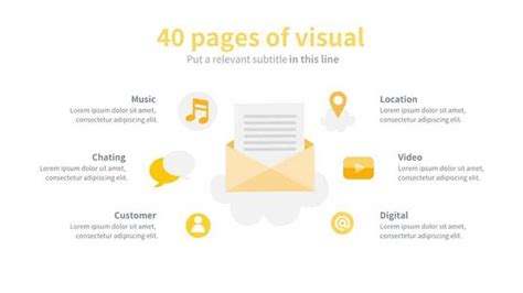 Email Envelope With Icons Powerpoint Template Free Download Pikbest