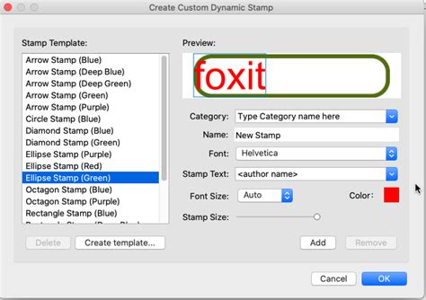 How To Create My Custom Dynamic Stamps With Foxit Pdf Editor For Mac