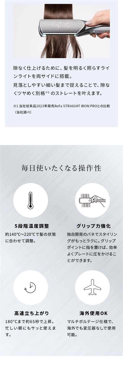 【楽天市場】リファパワーストレートアイロン プロ Refa Power Straight Iron Pro ヘアアイロン ストレート 海外対応