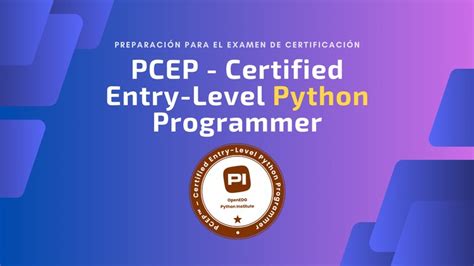 Preparación Examen Certificación Python Pcep 2025 EspaÑol Comidoc