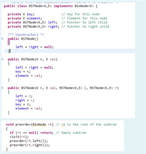 Solved Given The Code Of Binary Tree Node Class And A