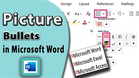 How To Create Bullets As Picture In Microsoft Word YouTube