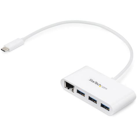 Usb Ethernet Combo Hub Usb 3 0 Type C External White Uasp Support 3 Total Usb