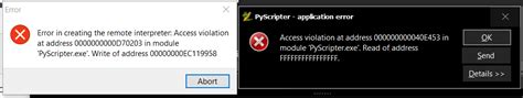 App Launch Run And Misc Errors · Issue 1105 · Pyscripterpyscripter