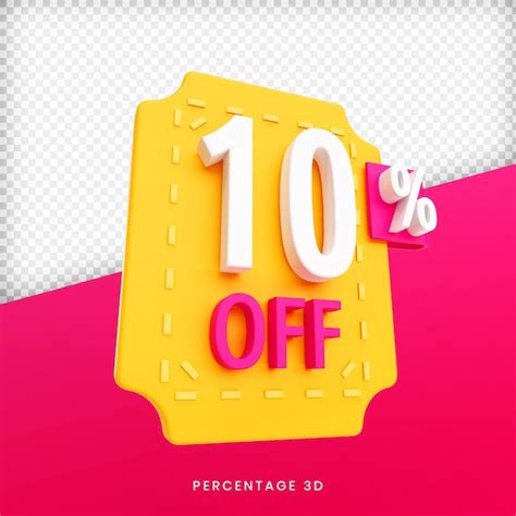 Premium Psd 10 Percentage Off 3d Render Premium Psd