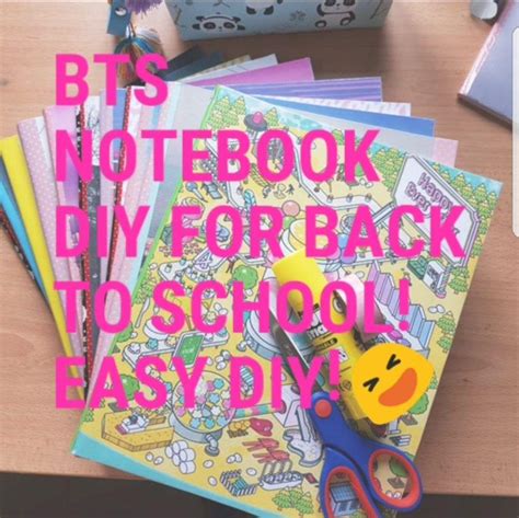 Bts Notebook Diy For Back To School Easy Diy Armys Amino