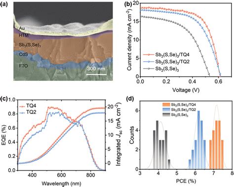 A Cross Sectional Sem Image Of The Typical Device With Tq4 As The Download Scientific Diagram