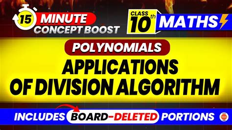 Applications Of Division Algorithm Polynomials Grade 10 Mathematics