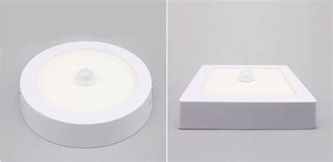 Motion Sensor Led Light Panel 6w 12w 18w 24w Induction Motion Sensor Surface Led Panel Light