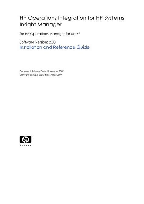 Pdf Hp Operations Integration For Hp Systems Insight Manager Dokumen Tips