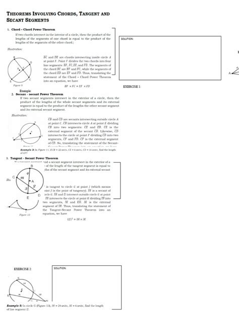 Power Theorems Worksheet Pdf