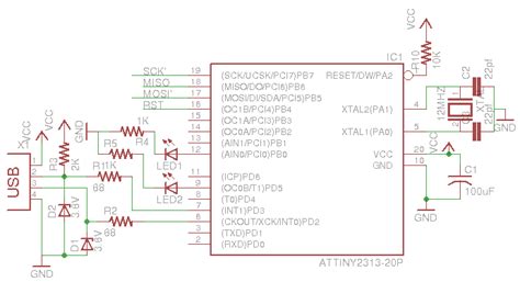 Avr Usb Programmer Circuit Schematic