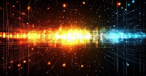 Cutting Edge Large Data Stream Movement Of Digital Data Flow 3d Illustration Of A Data