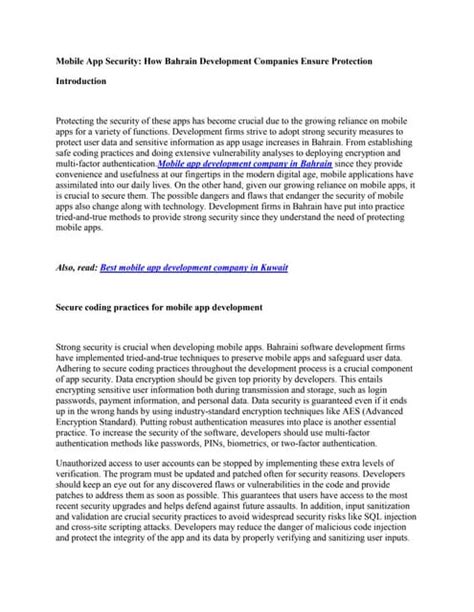 Top 6 Android Security Best Practices For App Development Pdf