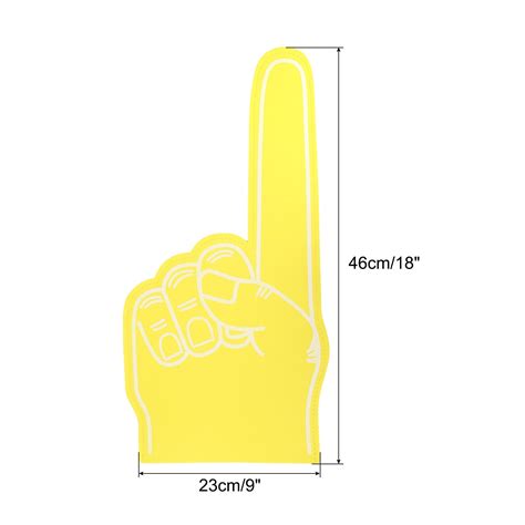 Patikil Giant Foam Finger 18 Inch 2pcs Eva Number 1 Diy Blank Foam