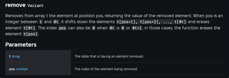 Faulty Tableremove Pos Parameter Documentation Documentation Issues Developer Forum Roblox