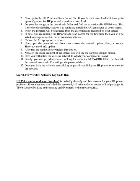 PPT Steps To Recover Wireless Network Password With HP Print And Scan Doctor PowerPoint