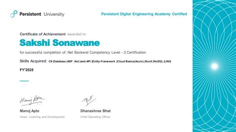 Dotnet Backenddevelopment Csharp Aspnet Entityframework Sakshi