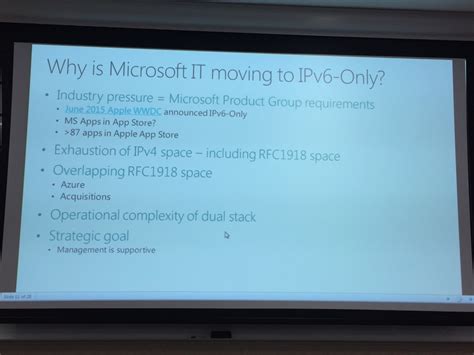 Why Is Microsoft Internal It Moving To Ipv6 Only California Ipv6 Task Force