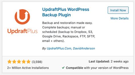 updraftplus backup restore with wordpress reclaim hosting