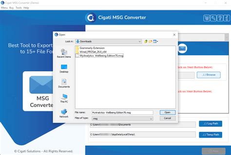 msg converter to export outlook msg item file into 13 formats
