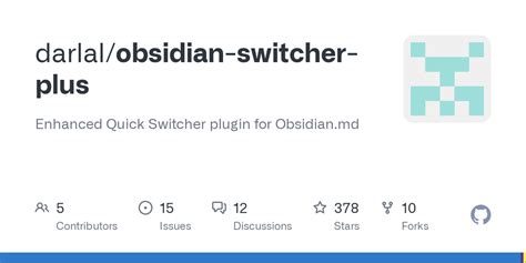 Github Darlalobsidian Switcher Plus Enhanced Quick Switcher Plugin For Obsidianmd