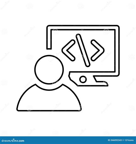 code programmer icon stock illustration illustration of presentations 266092343