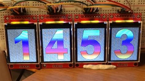 Big Real Time Clock With 4 Lcds And Stm32 Youtube