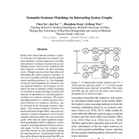 Semantic Sentence Matching Via Interacting Syntax Graphs Acl Anthology