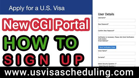 New Usa Visa Cgi Portal How To Signup And Login