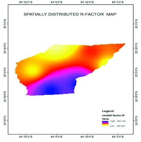 Spatially Distributed Map Of R Factor Download Scientific Diagram