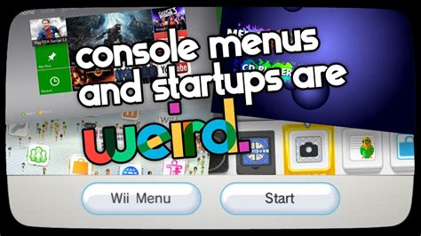 Console Menus And Startups Are Weird Youtube