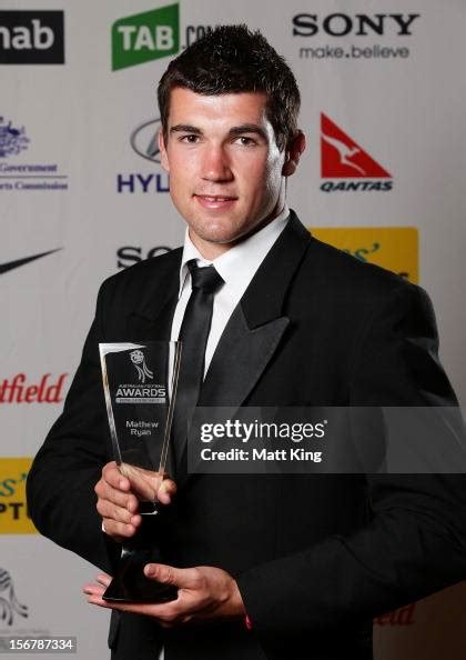 Matthew Ryan Poses With The U20s Male Footballer Of The Year Award