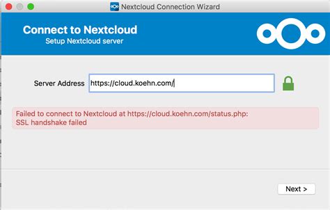 Nextcloud MacOS Client Unable To Connect To Server Others Work Fine Desktop Nextcloud